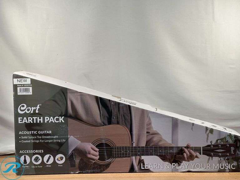 Cort Acoustic Guitar Earth Pack Bundle - New - Roller Auctions