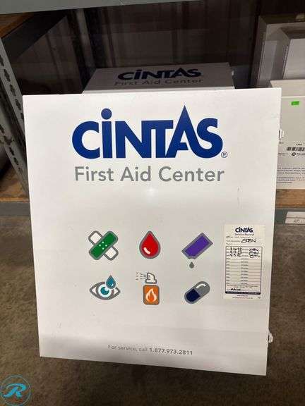 (3) Cintas First Aid Center Metal Cabinets With Contents - Roller Auctions