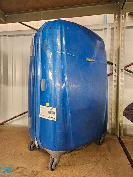 Samsonite Blue Hard-Shell Rolling Suitcase - Roller Auctions