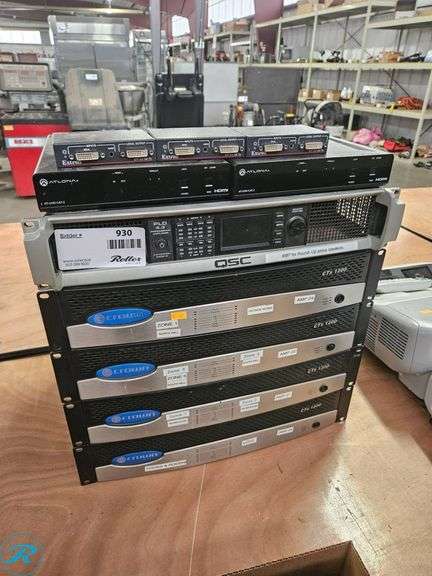 Audio Equipment Including Atlona, QSC, and Crown CTS 1200 Amplifiers - Roller Auctions
