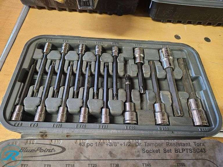 Blue-Point 43-Piece 3/8-Inch Drive Tamper-Resistant Torx Socket Set - Roller Auctions