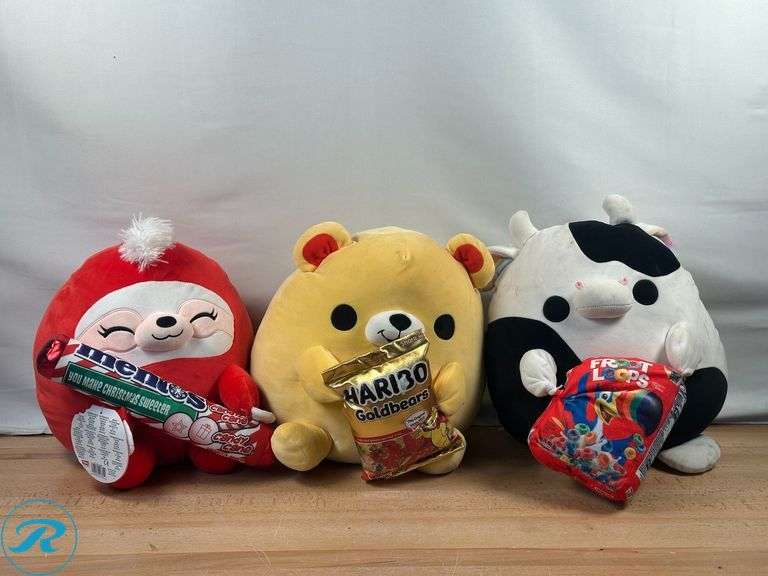 (3) Assorted Snack Plushies- Used - Roller Auctions