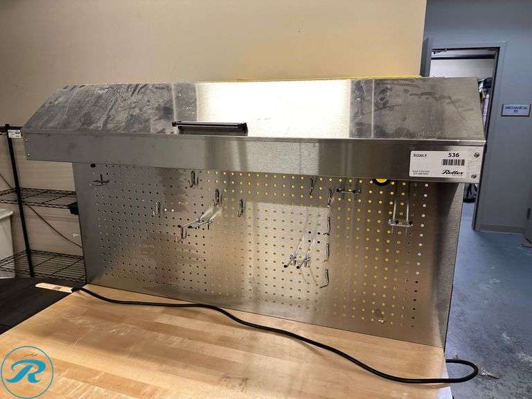 Kobalt Stainless Steel Workbench with Pegboard, Drawers, and Power ...