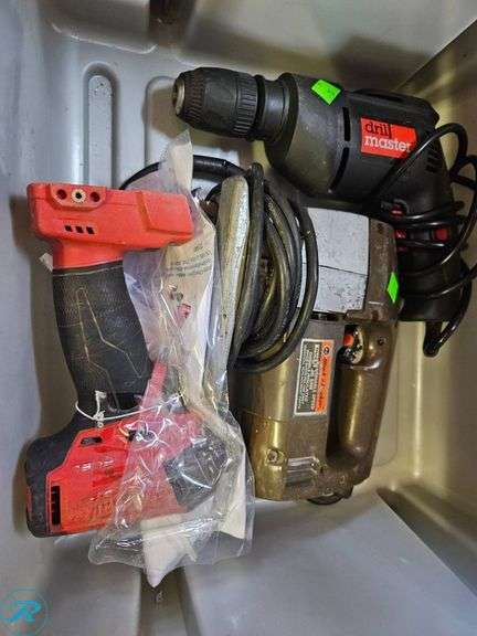 Drillmaster Corded Drill, Milwaukee M12 Cordless Tool, Black & Decker Jigsaw - Roller Auctions