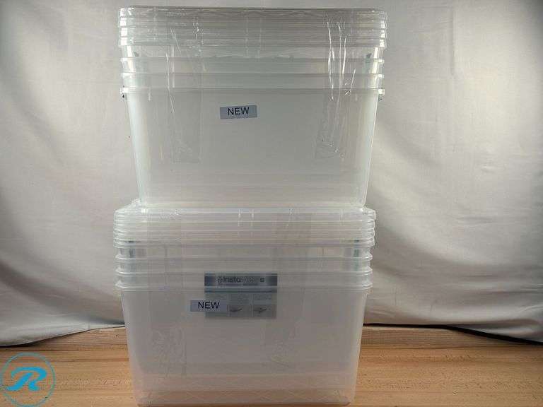 (8) 45 Quart Multi-Use Storage Containers- New - Roller Auctions