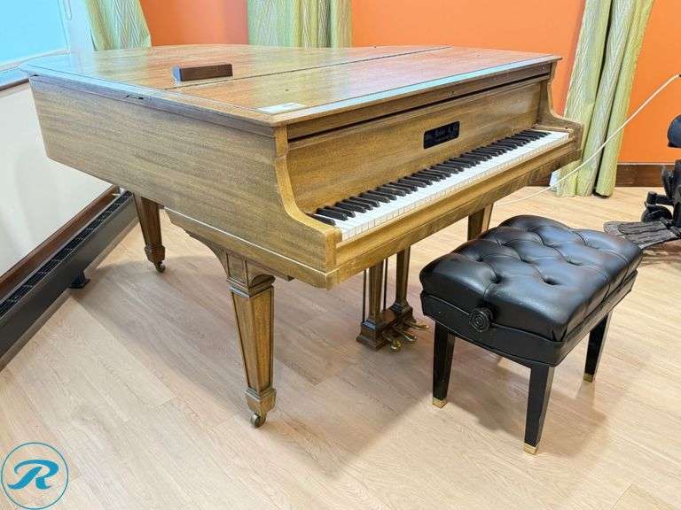 Wm. KNABE & Co 1837 Baby Grand Piano, with Tufted Black Adjustable ...