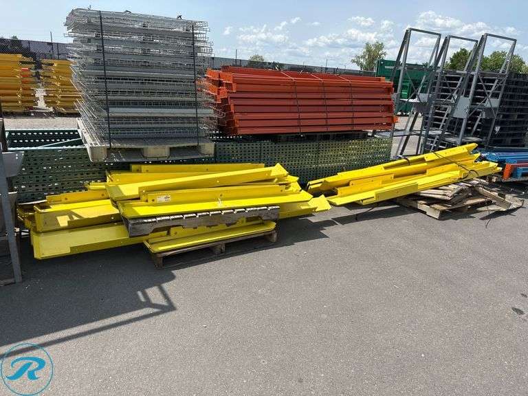 (2) Pallets of Yellow Pallet Racking Guards - Roller Auctions