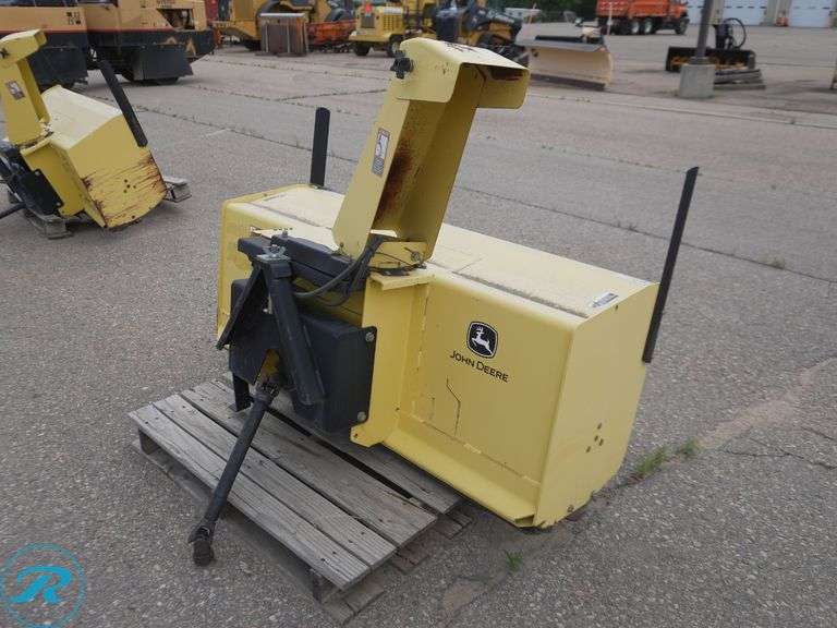 John Deere 59" Hydraulic Snow Blower Attachment, V-Hitch, PTO - Roller Auctions