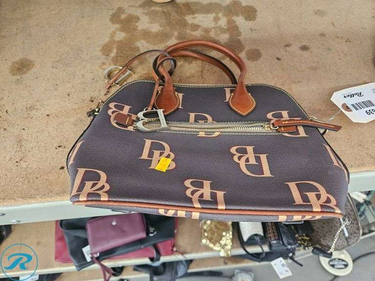 Dooney & Bourke Logo Canvas and Leather Handbag - Roller Auctions