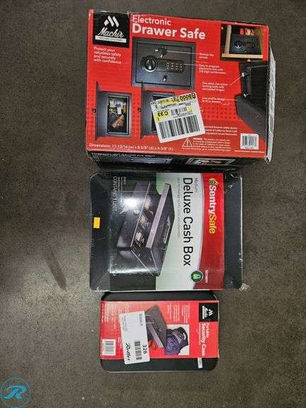 3 Security Items: Machir Electronic Drawer Safe, SentrySafe Deluxe Cash ...