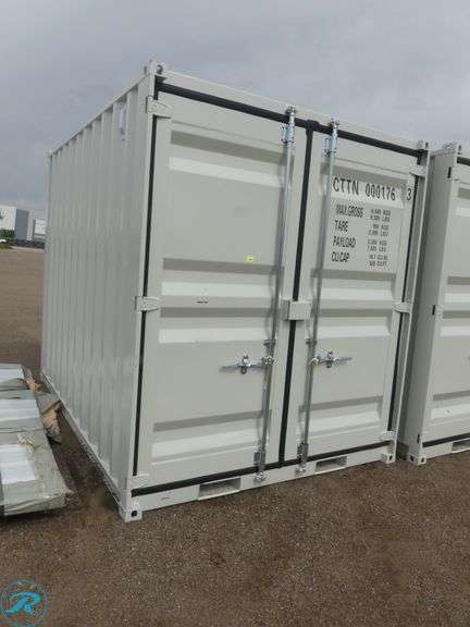 New Steel Storage Container, 10' L X 88" W X 98" H, Side Entry Door And ...