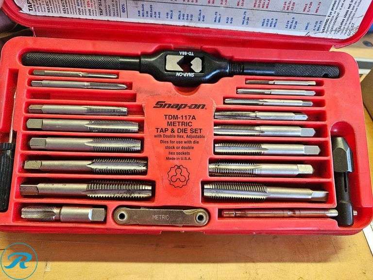Snap-On TDM-117A Metric Tap and Die Set with Red Case - Roller Auctions