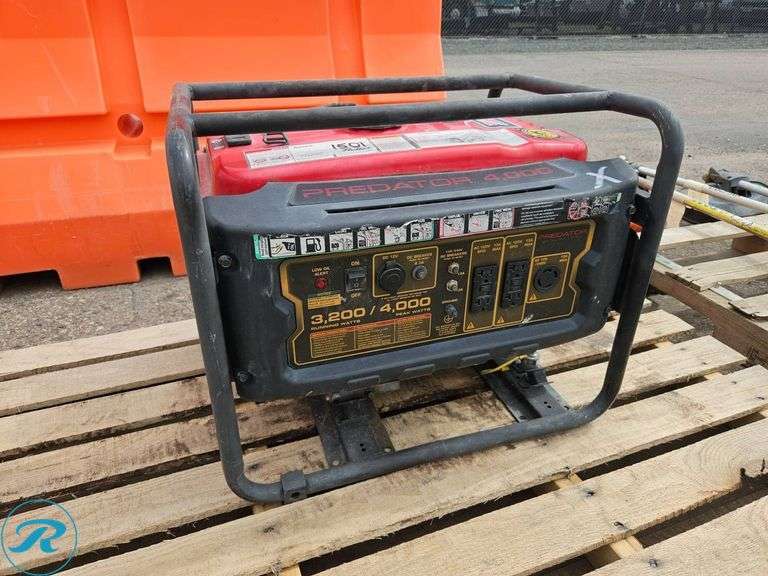 Predator 4000 Gas-Powered Portable Generator, Inoperable - Roller Auctions