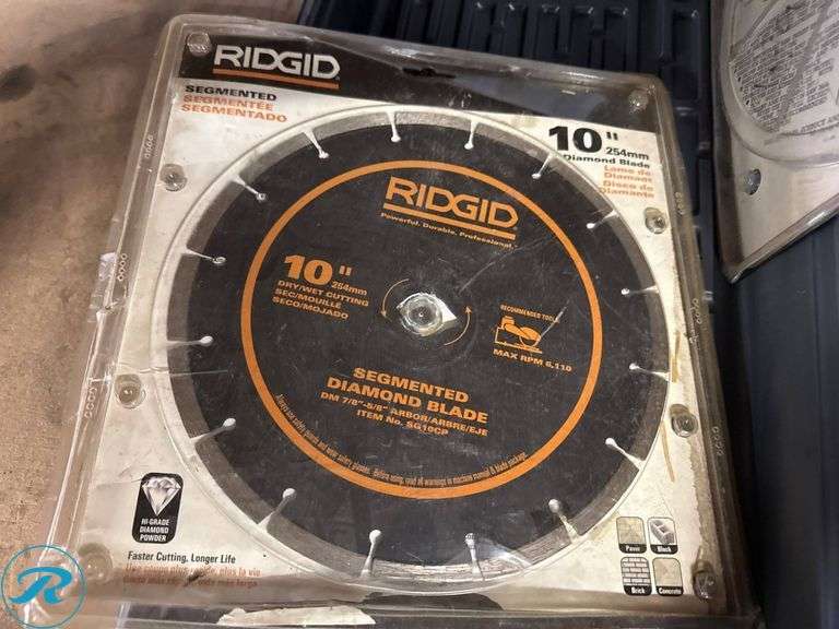 Ridgid 10-Inch Segmented Diamond Blade and 7-Inch Adjustable Dado Blade ...