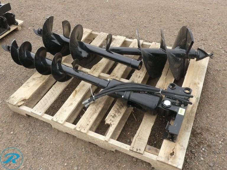 New Hydraulic Auger Attachment to Fit 1-2 Ton Mini Excavator With 8 ...