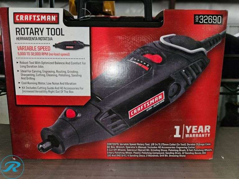 Craftsman Tools Assortment Including Rotary Tool, Reciprocating Saw ...
