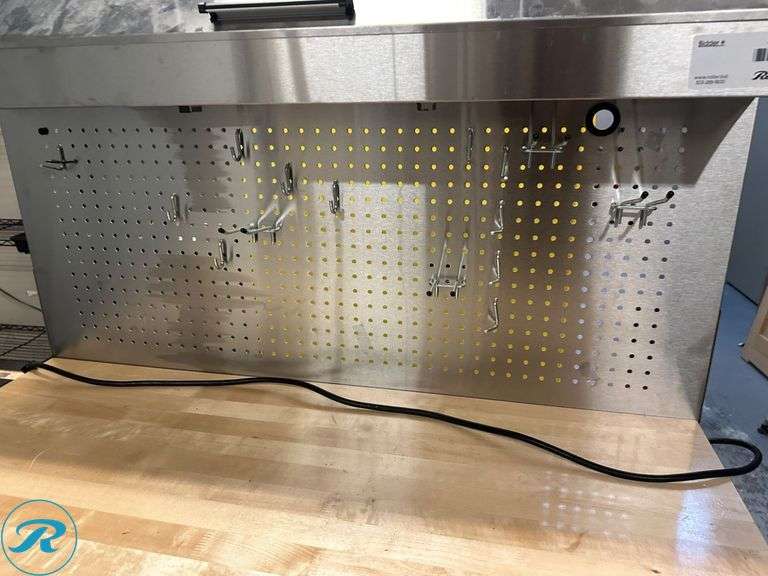 Kobalt Stainless Steel Workbench with Pegboard, Drawers, and Power ...