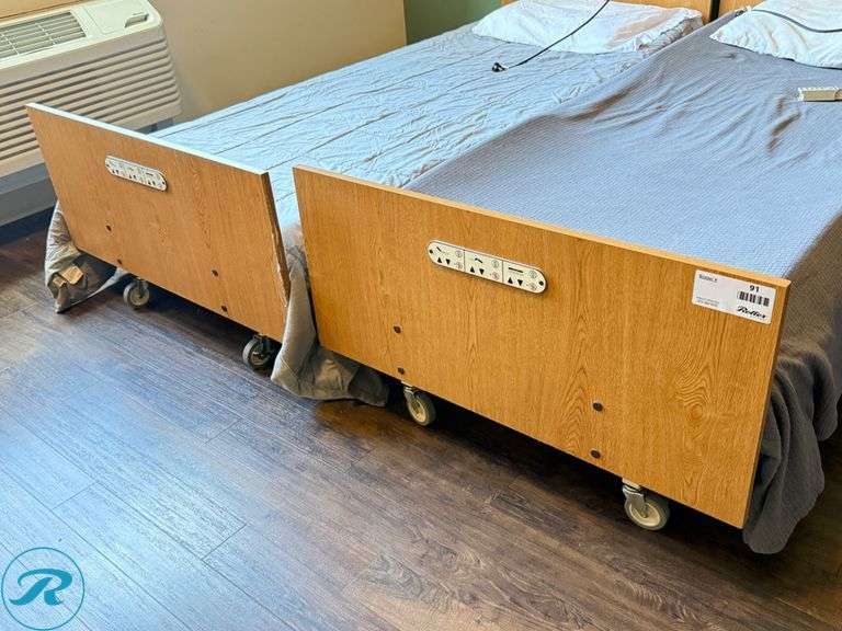 (2) Direct Supply PAN1000 Adjustable Height Hospital Beds - Roller Auctions