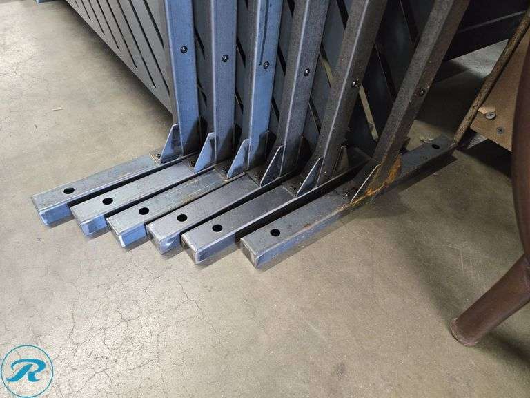 Metal Slat-Style Freestanding Panels Includes Multiple Base Supports ...