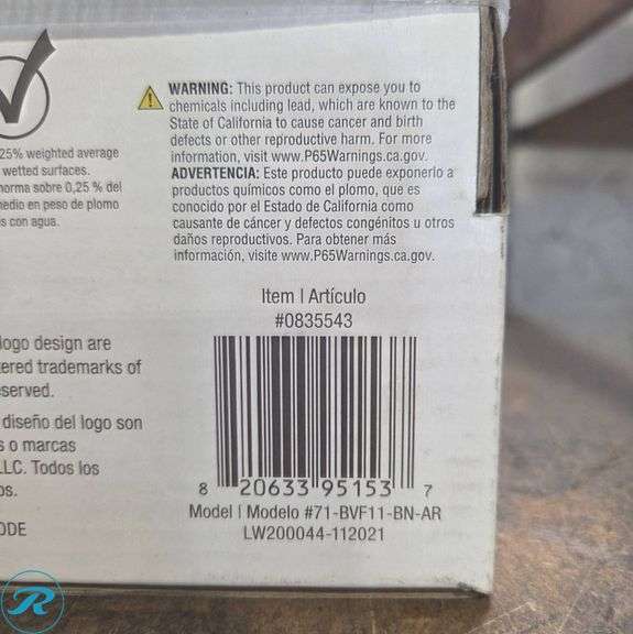 (1) Allen + Roth Model #0835543 Bathroom Vanity Light Fixture - Roller ...