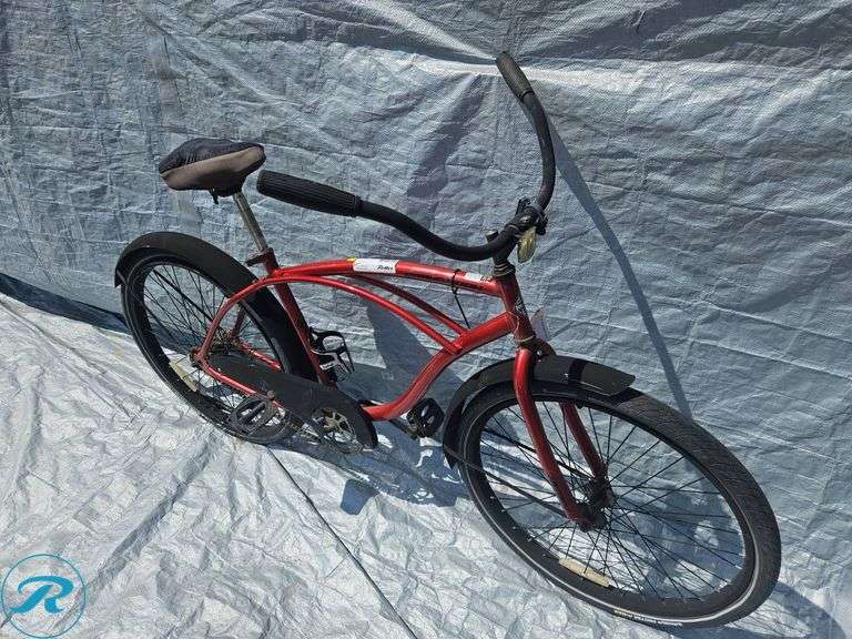 Huffy Cranbrook Cruiser Bicycle, Red with Black Trim - Roller Auctions
