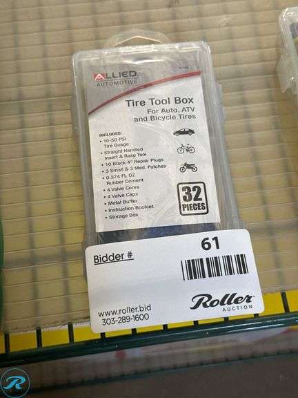 Allied Automotive Tire Tool Box for Auto, ATV, and Bicycle Tires, 32 ...