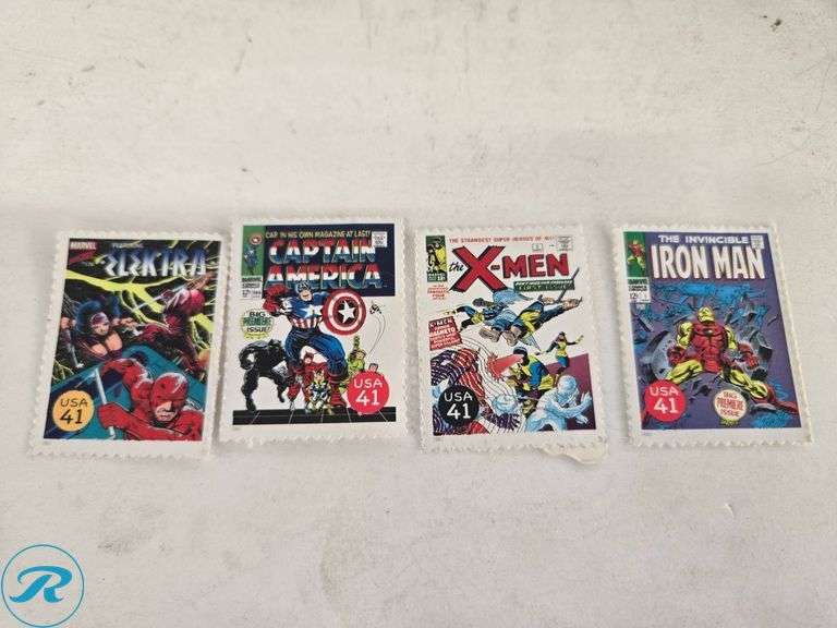 Comic Books and Collectible Marvel-Inspired Postage Stamps - Roller ...