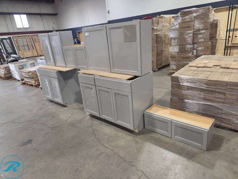 13 piece Denver Now – Wintucket Gray Shaker Kitchen Cabinet Set ...