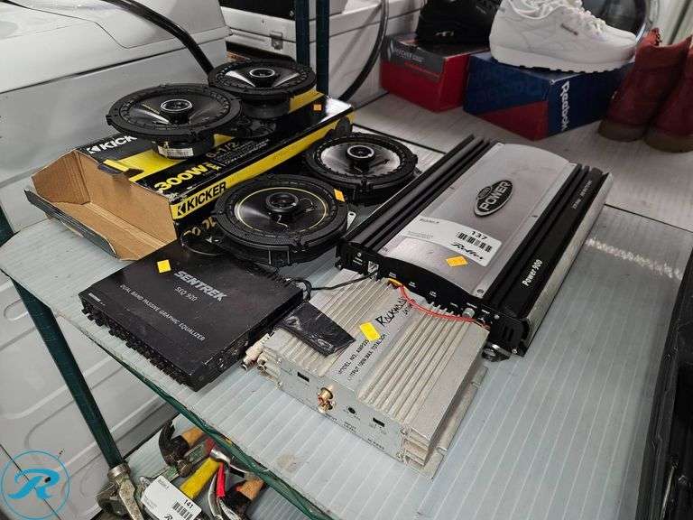 Audio System Components Including Jensen Power 900 Amp, Rockwood ...