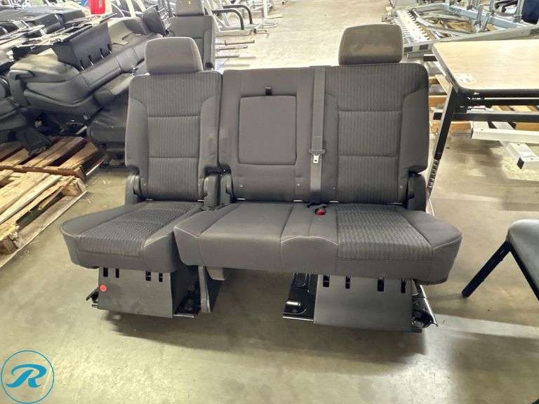 Complete Back Seats with Gray Upholstery and Integrated Headrests ...