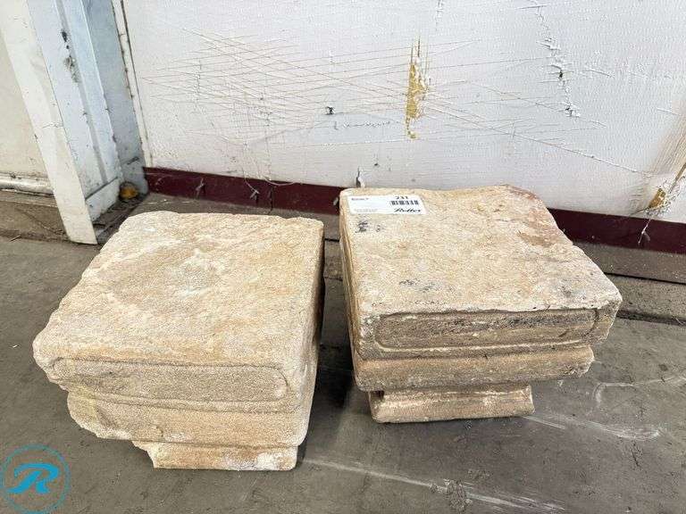 (2) Stone Blocks - Roller Auctions
