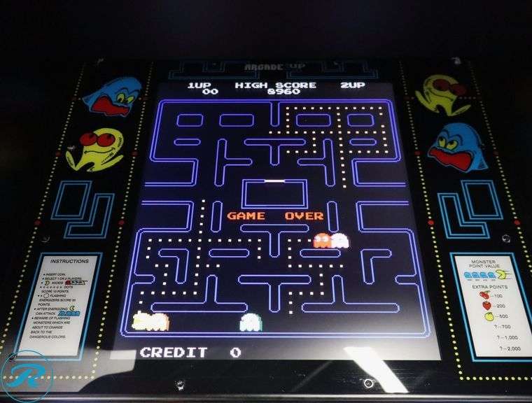 Arcade1Up XL PacMan Full Size Arcade Game - Used/Tested Works/Small ...
