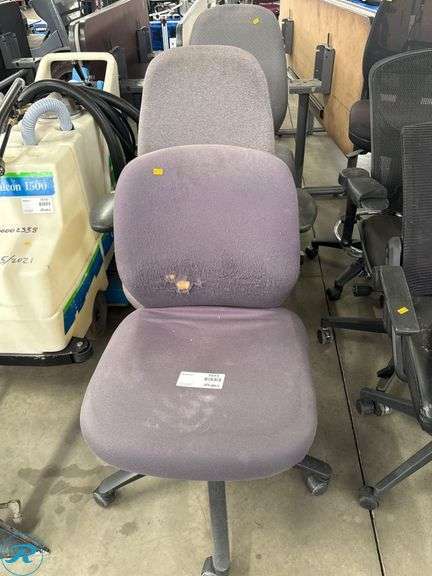 (3) Office Chairs With Upholstered Seats and Backs - Roller Auctions