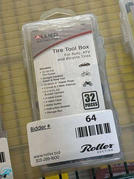 Allied Automotive Tire Tool Box for Auto, ATV, and Bicycle Tires 32 ...
