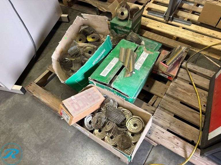 Boxes of Coil Nails and Fasteners for Nail Guns - Roller Auctions