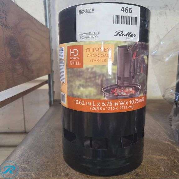 (1) HD Designs Grill Chimney Charcoal Starter, 10.62 x 6.75 x 10.75 ...