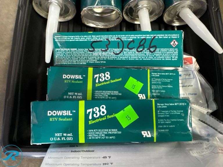 Titebond Acoustical Sealant and DowSil 738 Electrical Sealant Tubes ...