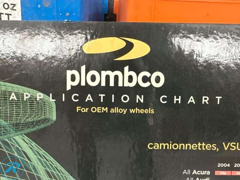 Plombco Tire Weight Rack with Color-Coded Bins for OEM Alloy Wheels - Roller Auctions