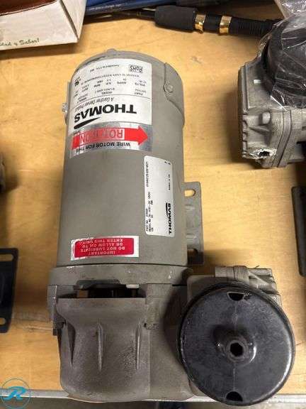 (2) Thomas Oil-Less Air Compressors, Model TA-4101-DC, 12V DC - Roller ...