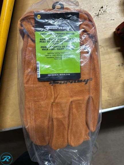 (2) Boxes Forney Premium Cowhide Leather Fencer Work Gloves (Men’s XXL ...