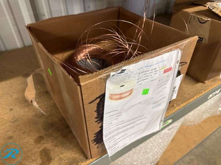 Spool of Copper Wire in Cardboard Box - Roller Auctions