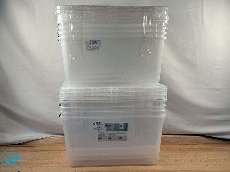(8) 45 Quart Multi-Use Storage Containers- New - Roller Auctions