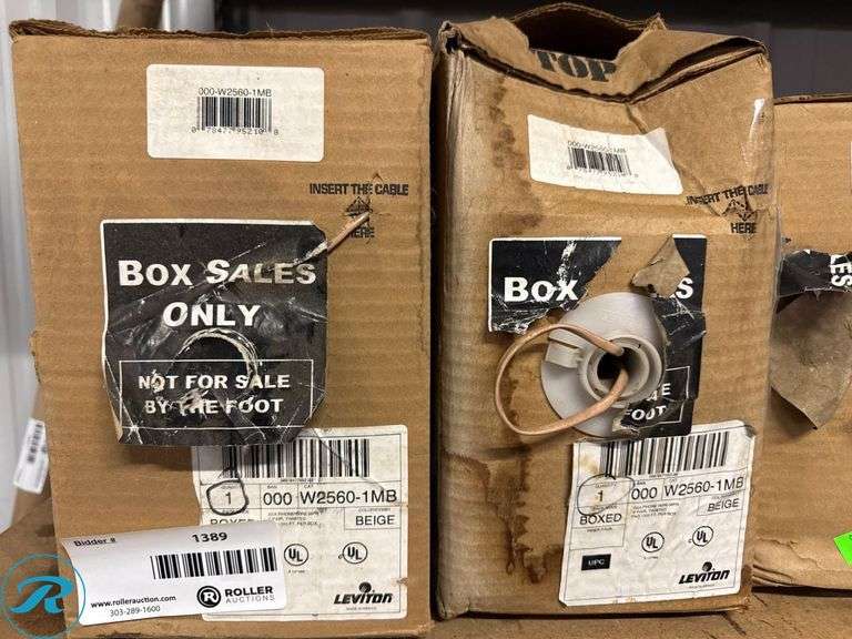 2 Boxes of Leviton W2560-1MB Beige Electrical Cable - Roller Auctions