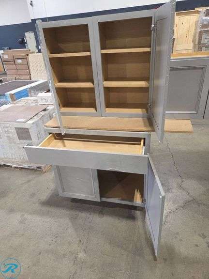 13 piece Denver Now – Wintucket Gray Shaker Kitchen Cabinet Set ...