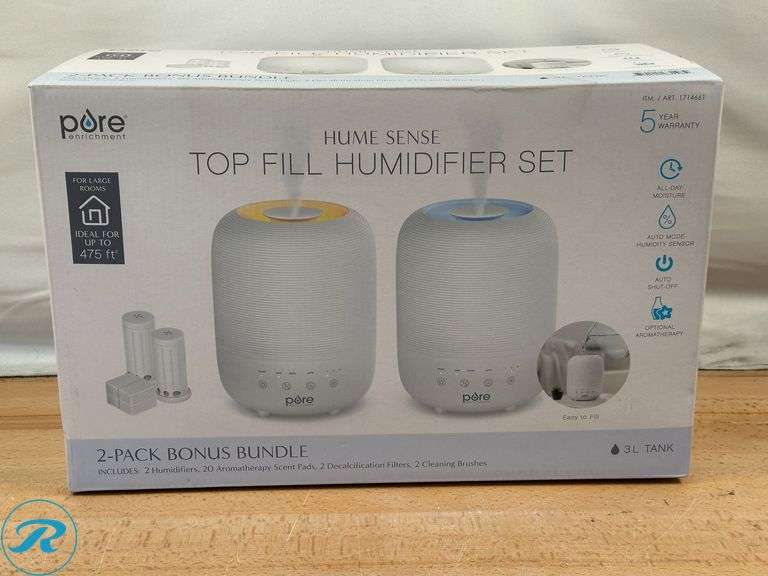 Pure Enrichment® HUME™ Sense Top Fill Humidifier, 2-Pack - Used ...