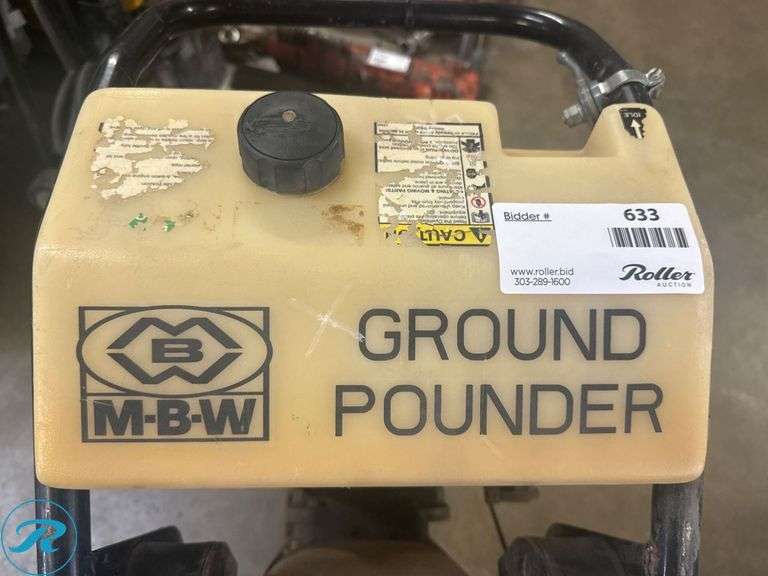 MBW Ground Pounder Compactor with Honda GX100 Engine, Gas - Roller Auctions