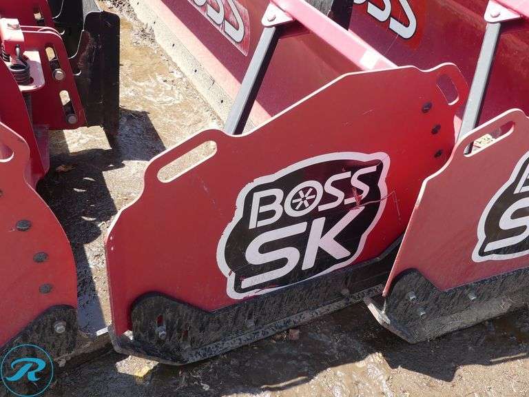 Boss 10' Snow Pusher Attachment To Fit Skid Steer Loader - Roller Auctions
