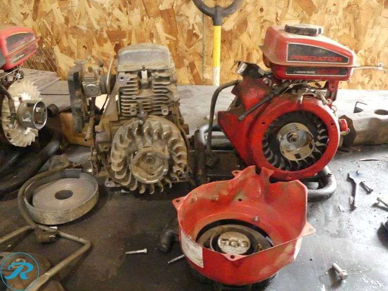 (2) Shelves of Small Engine Parts, and Miscellaneous Components ...