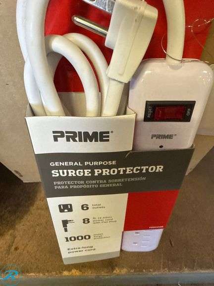 New (15) Prime General Purpose Surge Protectors, 1000 Joules, White - Roller Auctions