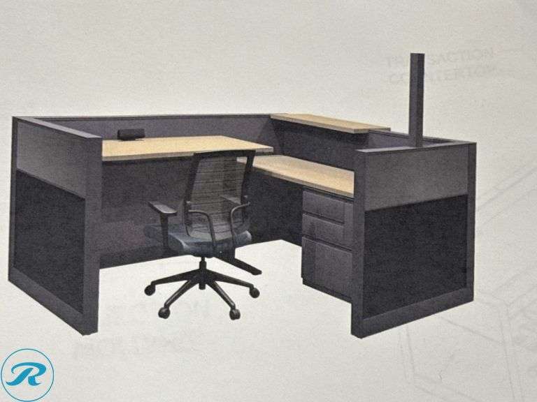 Cubicle Setup with Desk, Return and Drawers - Roller Auctions